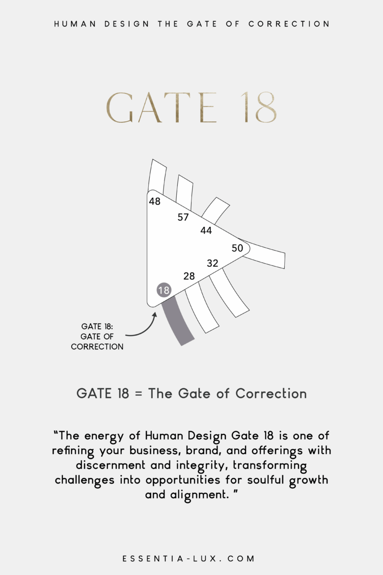 Human Design Gate 18 | Gene Key 18 | Soulful Business and Web Design